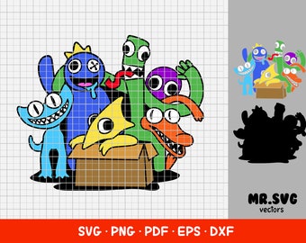 Rainbow Friends SVG, Rainbow Friends PNG, Sublimation, Transfer ...