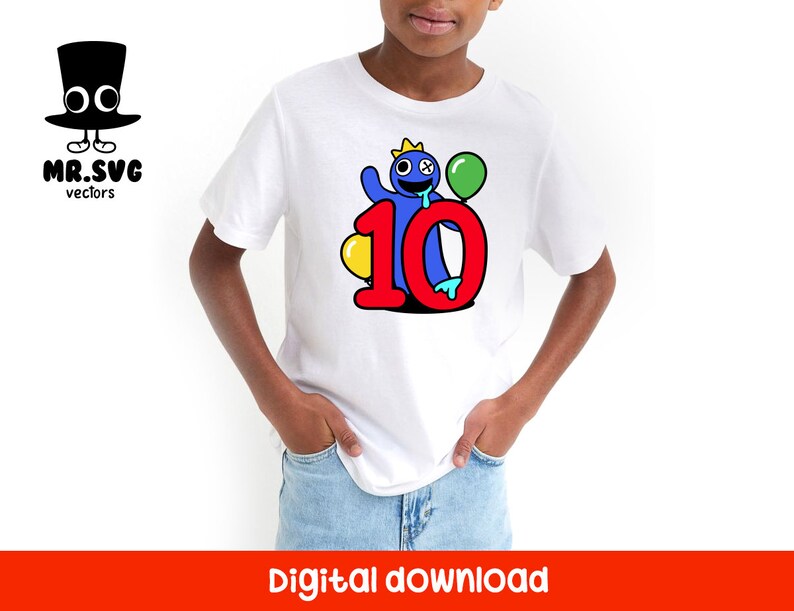 Blue SVG Blue SVG 10th Birthday Cutting File Cut File - Etsy