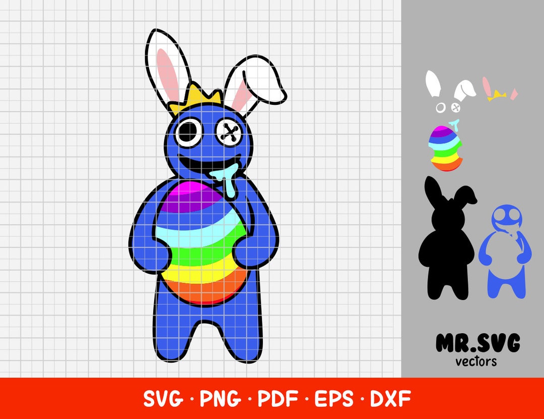 Rainbow Friends SVG, Easter Blue SVG, Blue Svg, Blue Png, Cutting File ...