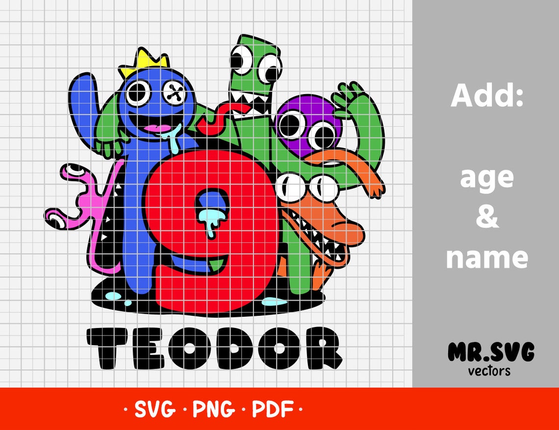 Rainbow Friends SVG, Rainbow Friends PNG, Rainbow Friends Name File ...