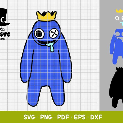 Blue Rainbow Friends-svg-png-jpeg Files - Etsy