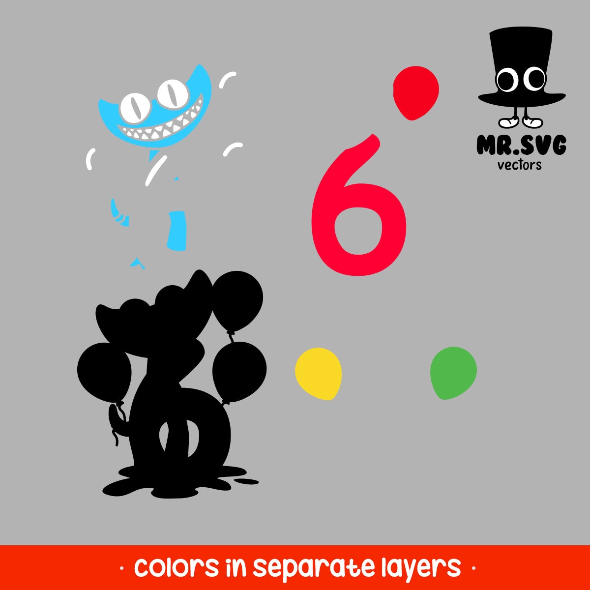 Cyan SVG, Cyan 6th Birthday, Cyan Png, Cyan Dxf, Cutting File, Cyan Cut ...