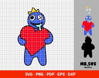 Rainbow Friends Blue SVG - Etsy