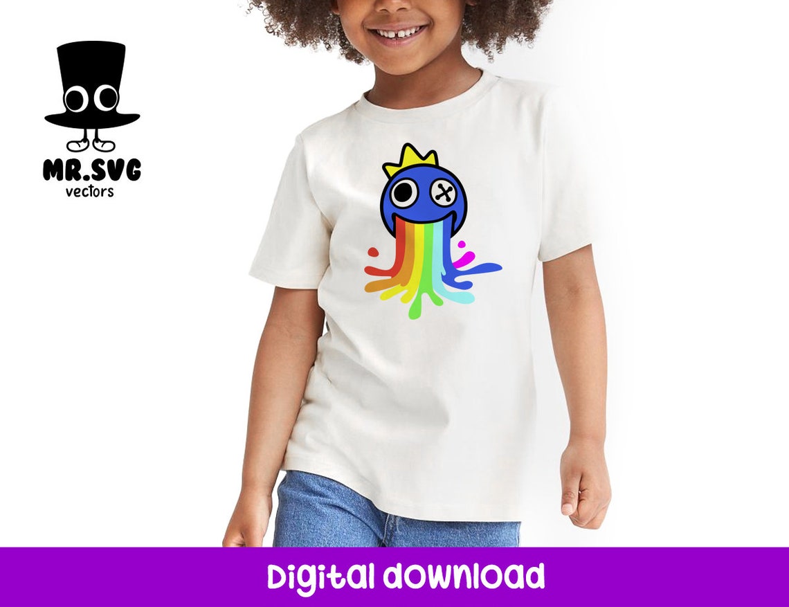 Blue SVG Rainbow Friends SVG Cutting File Cut File Cricut - Etsy