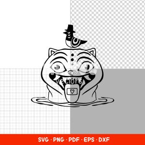 Blue Cat Tiger Demon SVG, Cricut Digital Cut File, Cut File, Cricut ...