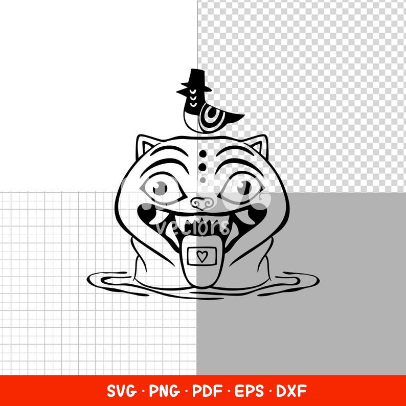 Blue Cat Tiger Demon SVG, Cricut Digital Cut File, Cut File, Cricut ...