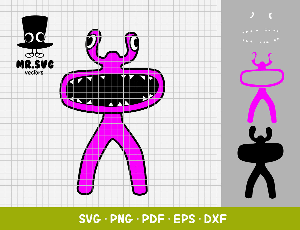 Pink SVG Rainbow Friends SVG Pink PNG Cutting File Pink - Etsy Canada