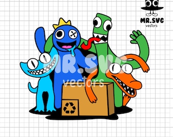 Rainbow Friends SVG, Rainbow Friends PNG, Sublimation, Transfer, Cricut ...