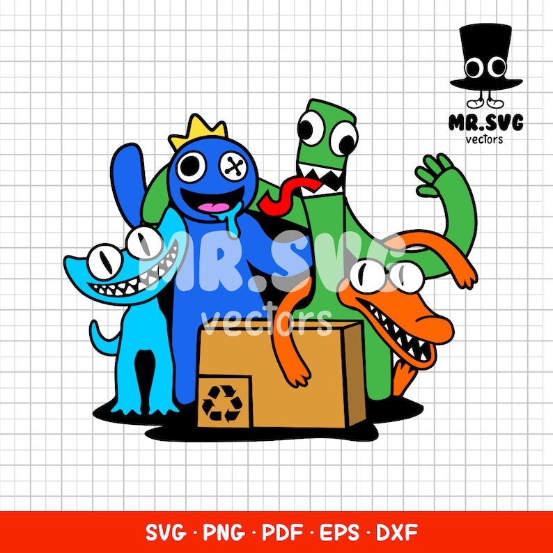 Rainbow Friends SVG, Rainbow Friends 2 PNG, Sublimation, Transfer ...