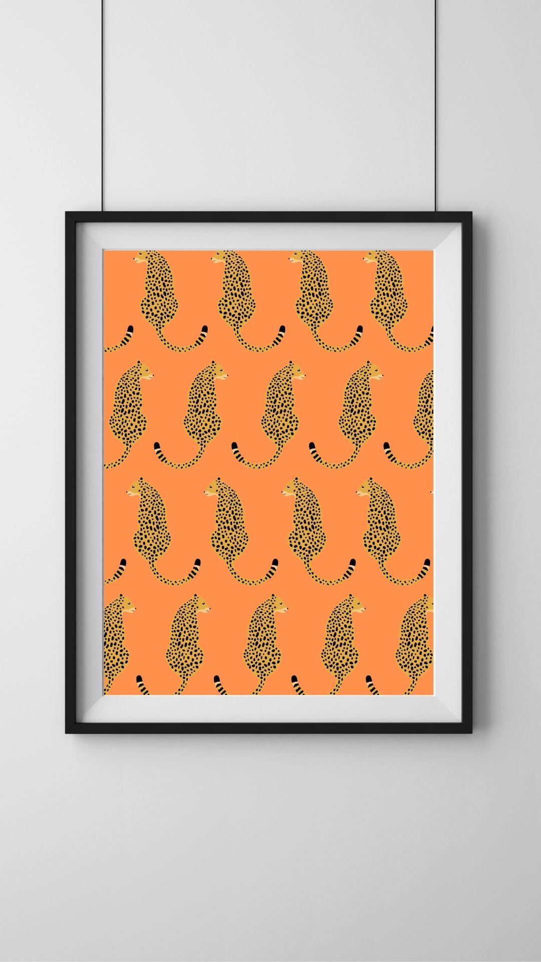 INSTANT DOWNLOAD Digital Art Orange Cheetah Pattern Cheetah - Etsy