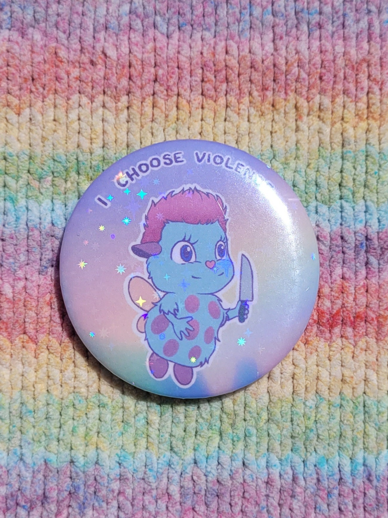 Bibble 'I Choose Violence' Barbie: Fairytopia Button Badge - Etsy Australia