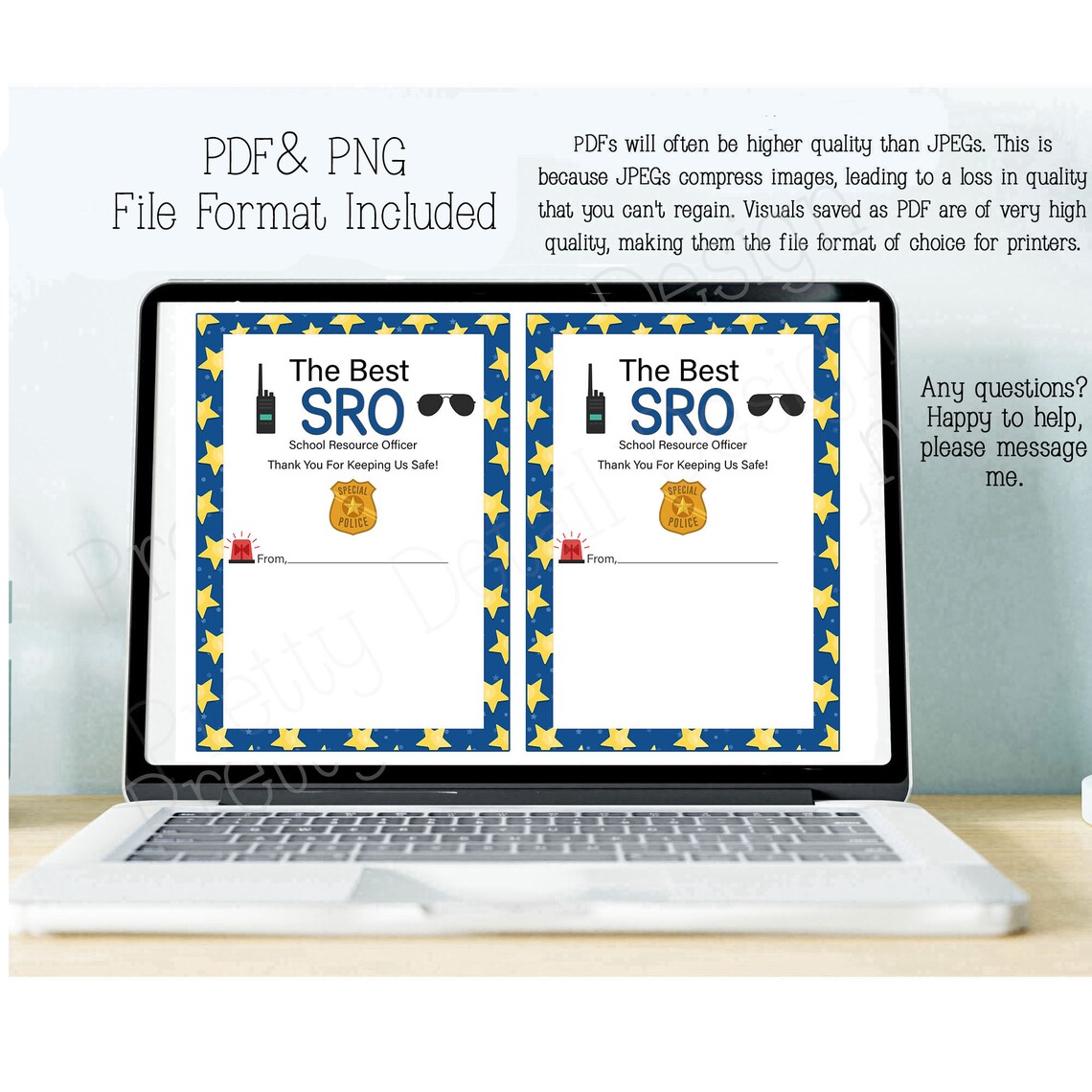 Officer Appreciation Card, Resource Officer Card, Gift for School ...