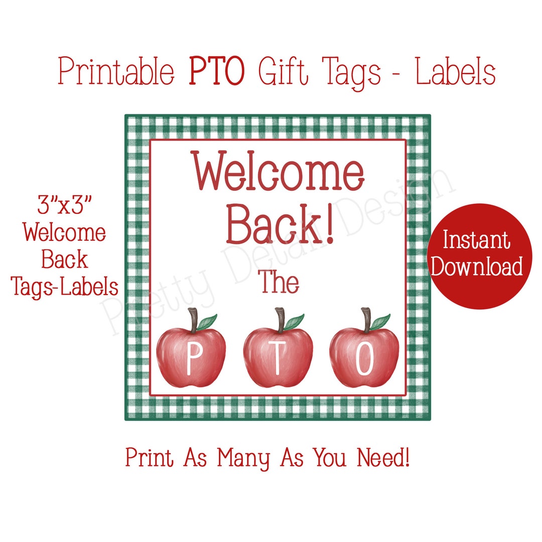 Welcome Back From the PTO, Teacher Staff Student New School Year Gift ...