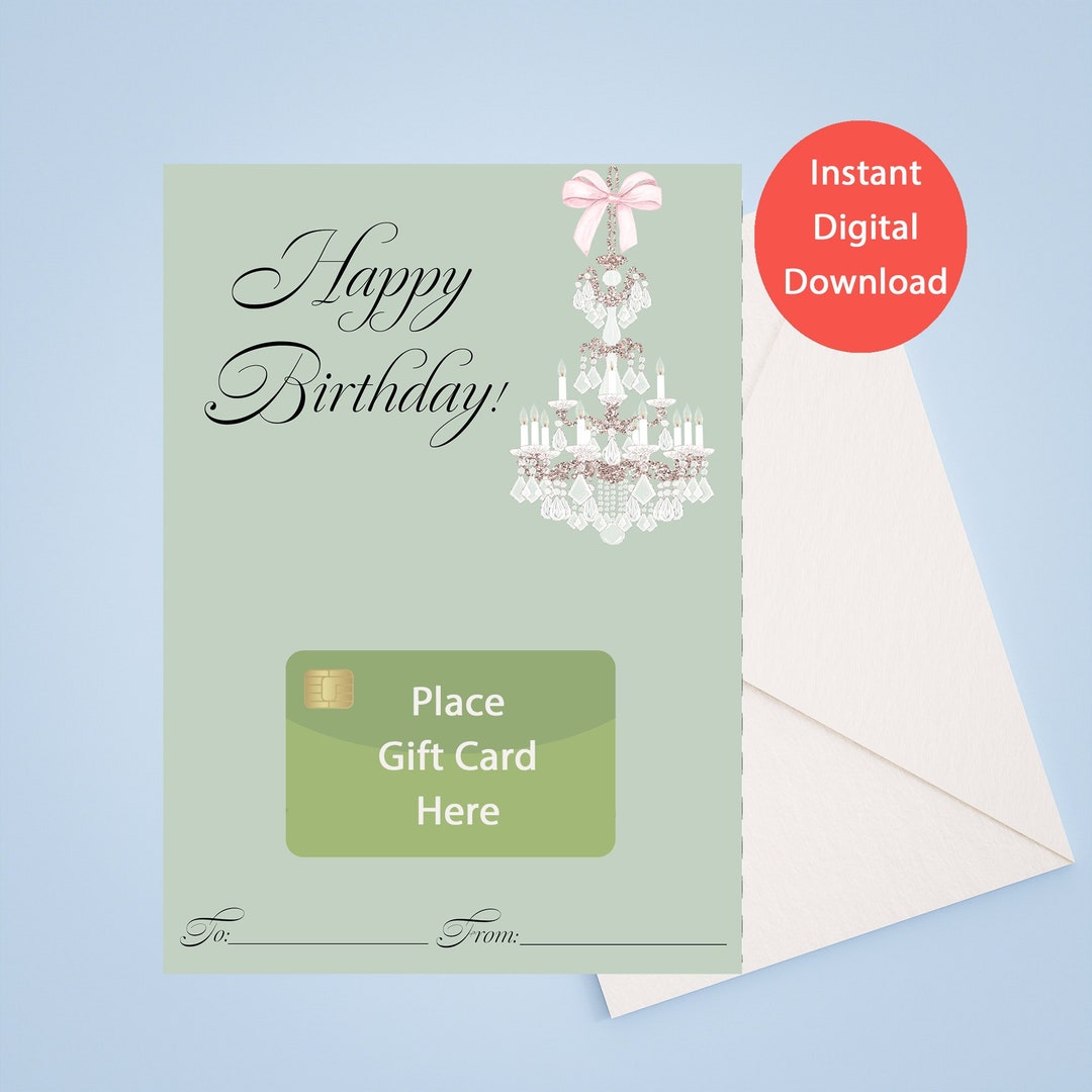 Elegant Birthday Gift Card Holder, Chandelier Birthday Card Holder ...