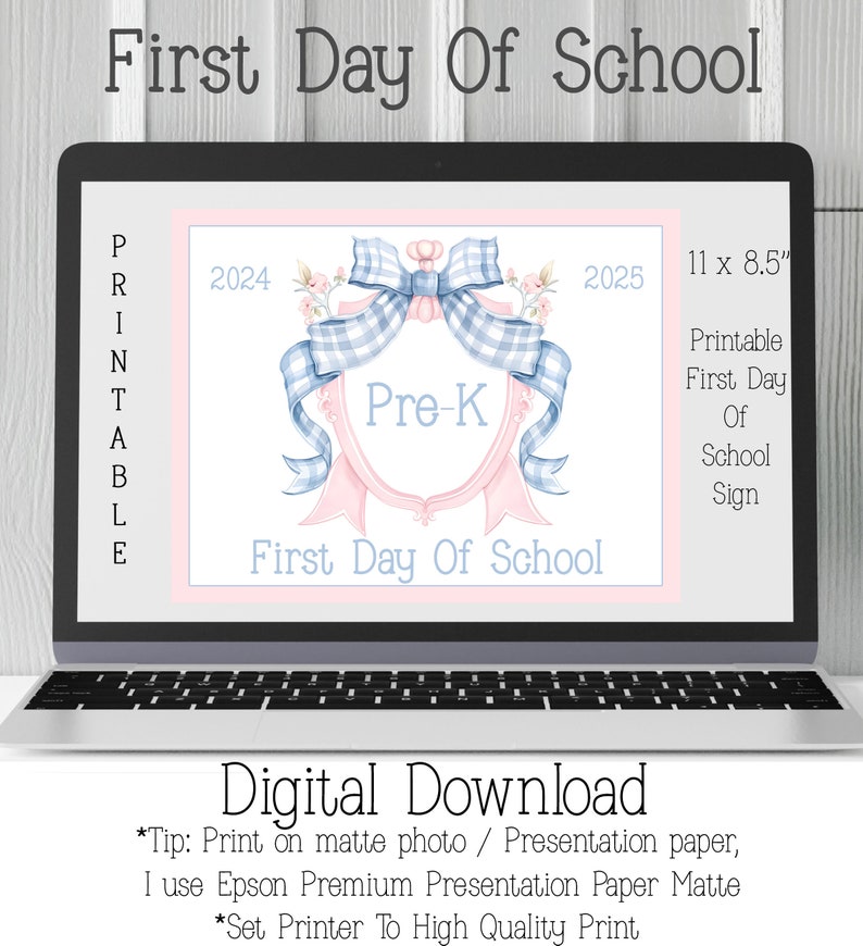 First Day of School Sign, Printable Instant Download, 1st Day Of ...