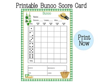 Purple Floral Bunco Score Cards Printable Print at Home Game - Etsy