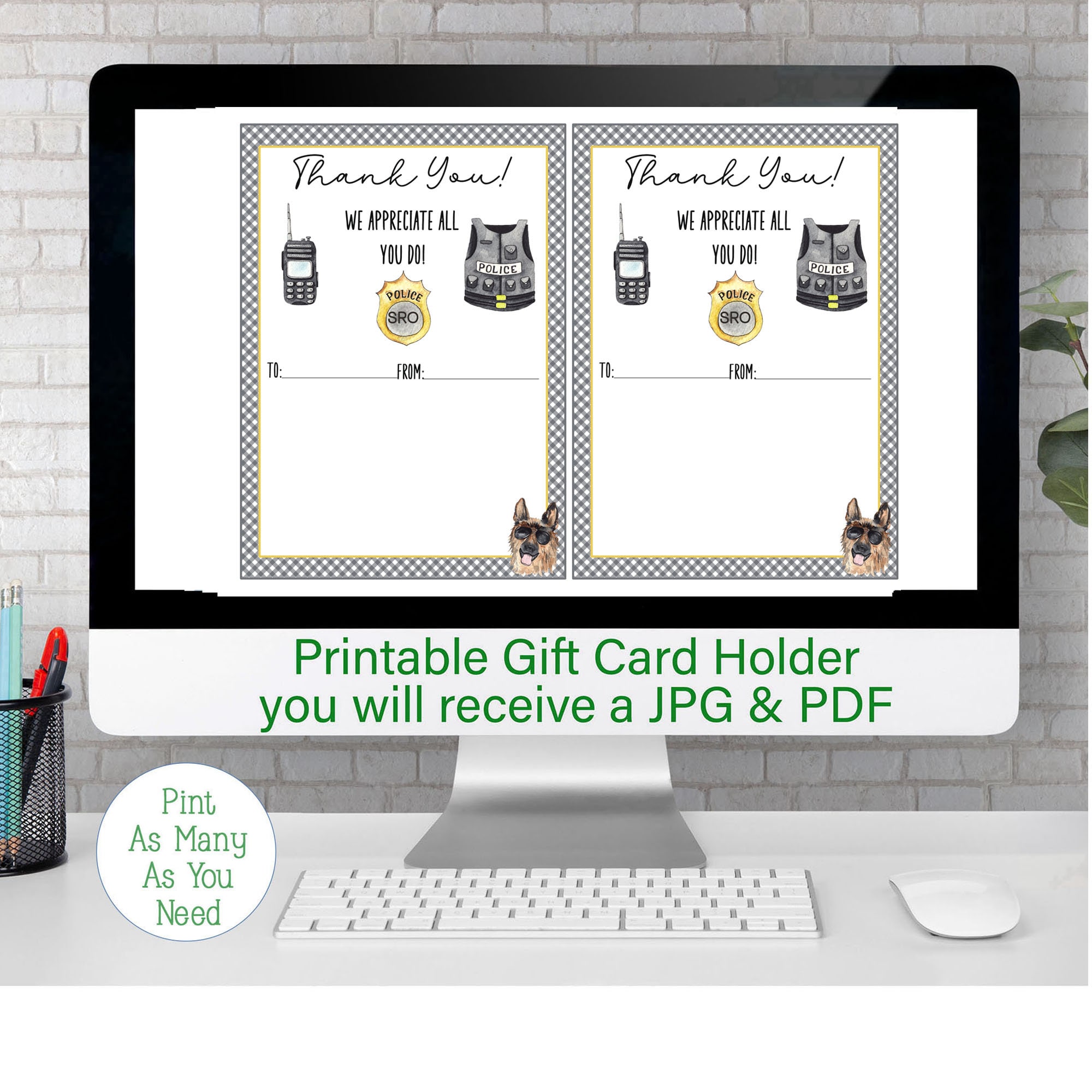 SRO Gift Card Holder, Resource Officer Card, Gift for School Resource ...