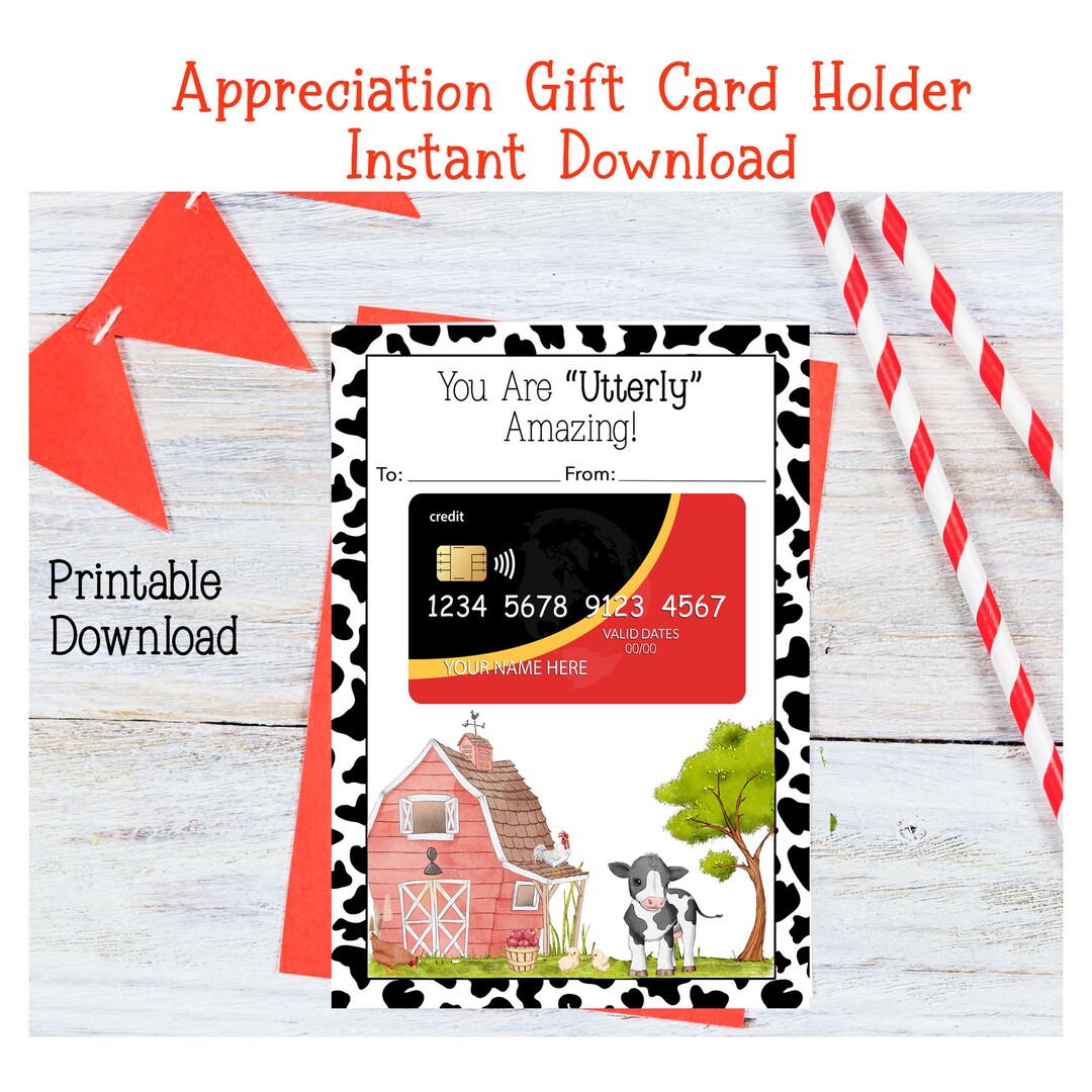 INSTANT DOWNLOAD | Thank You for Being Utterly Amazing Amazon Gift Card ...