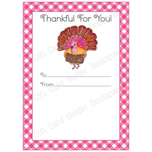 Thanksgiving Gift Card Holder, Turkey Gift Card, Printable Thanksgiving ...