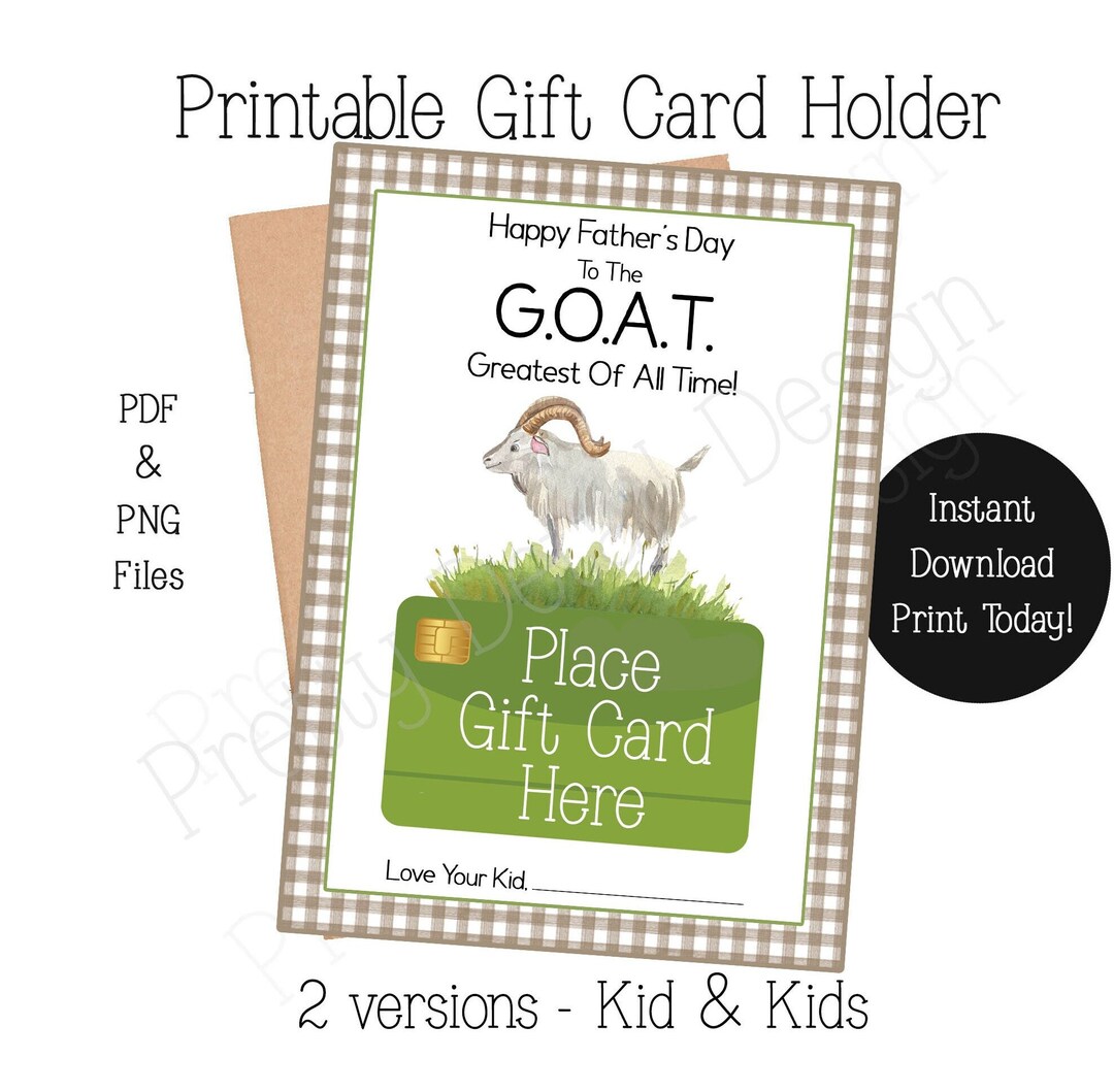 PRINTABLE Fathers Day Gift Card Holder, Gift for Dad, Happy Father's ...