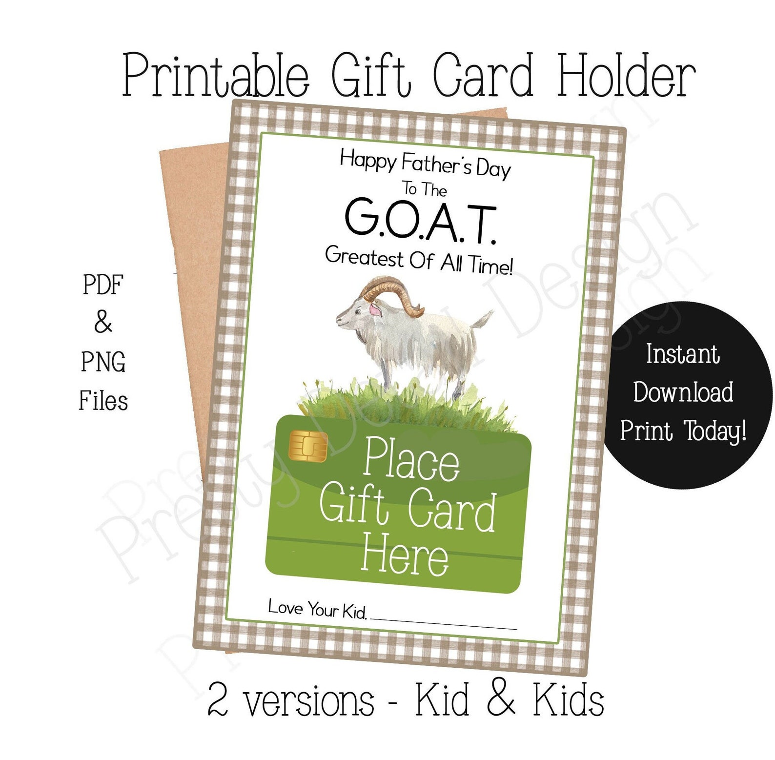 PRINTABLE Fathers Day Gift Card Holder, Gift for Dad, Happy Father's ...