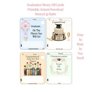 Graduation Money Card Holders, Printable Instant Download, Gift for ...