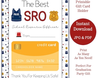 Officer Appreciation Card, Resource Officer Card, Officer Appreciation ...
