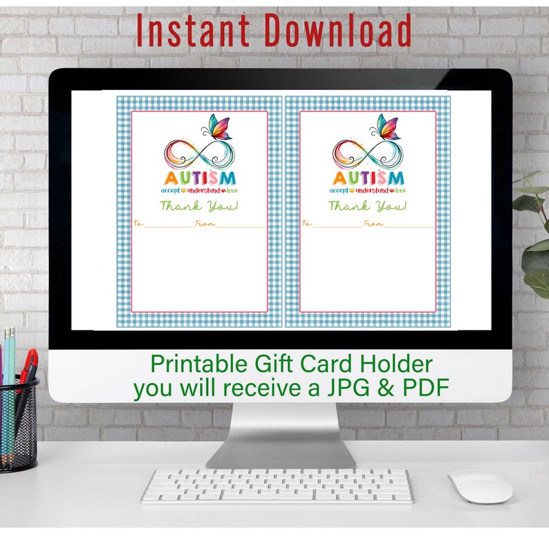 Autism Awareness Gift Card Holder, Autism Teacher, Special Needs ...
