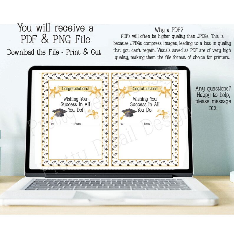 Printable Graduation Gift Card Holder, Gift for Graduation, Instant ...