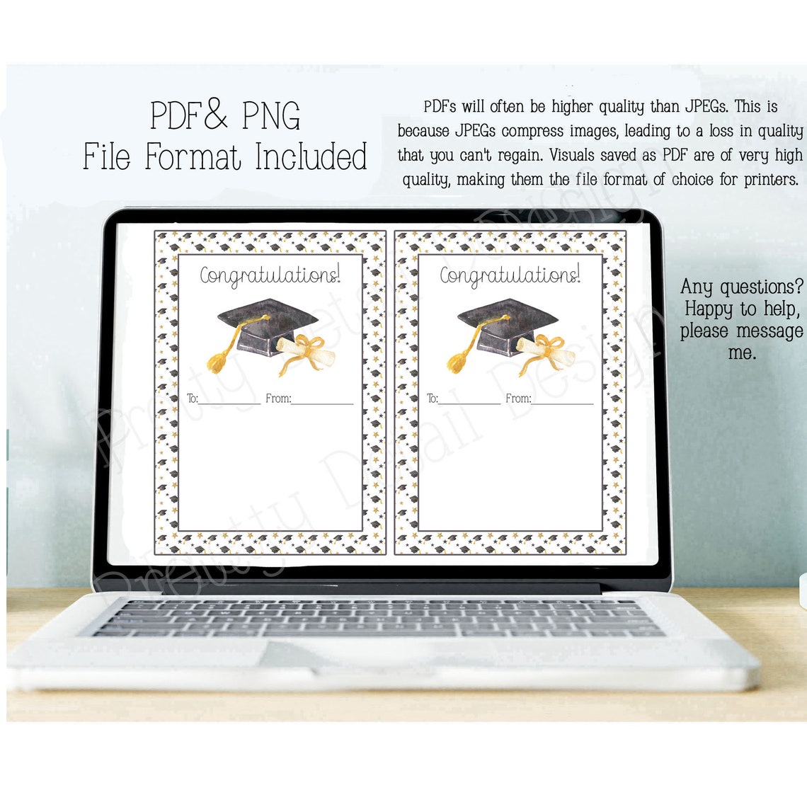 Printable Graduation Gift Card Holder, Gift for Graduation, Instant ...