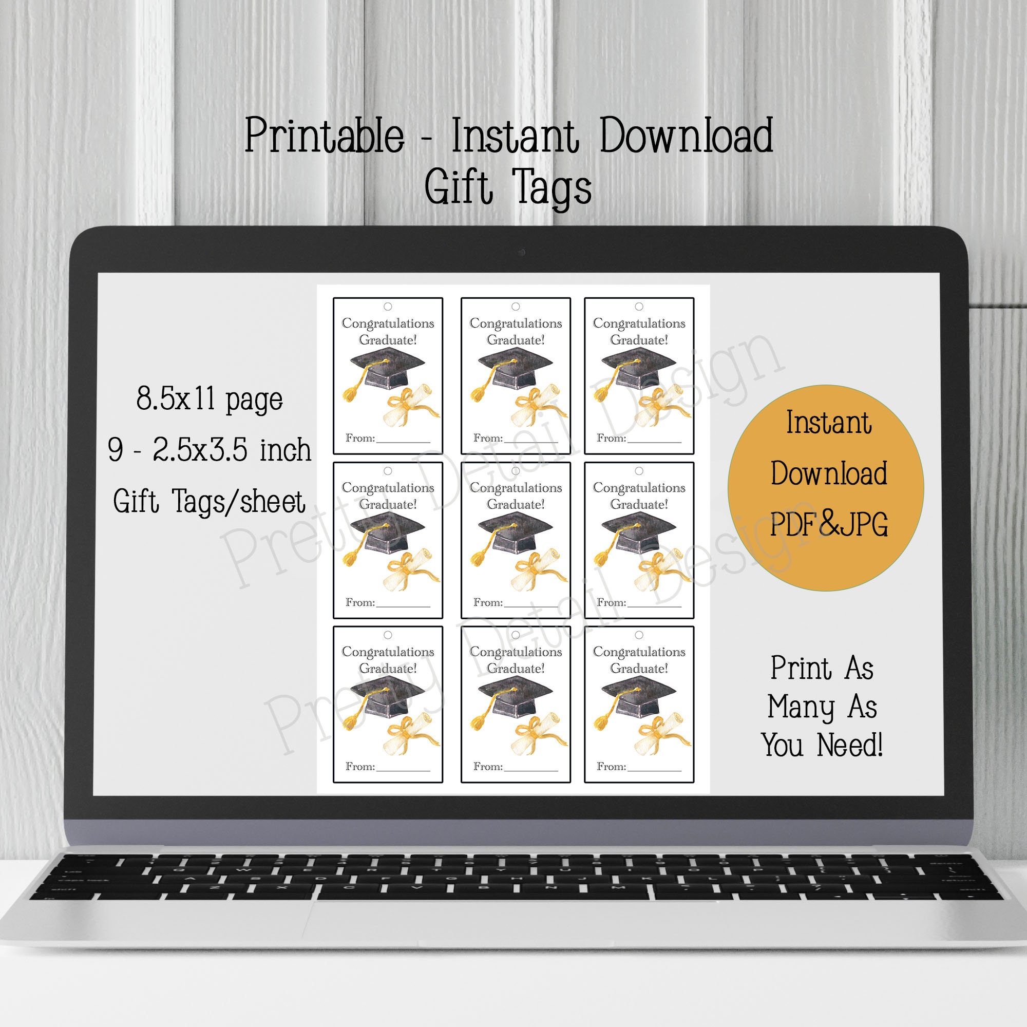 Printable Gift Tags, Congratulations Gift Tags, Graduation Gift Tag ...