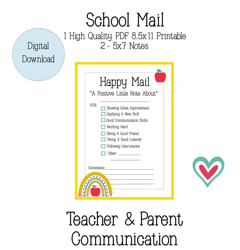 Teacher Mail - Note From the Teacher - Teacher Report - Good Report ...