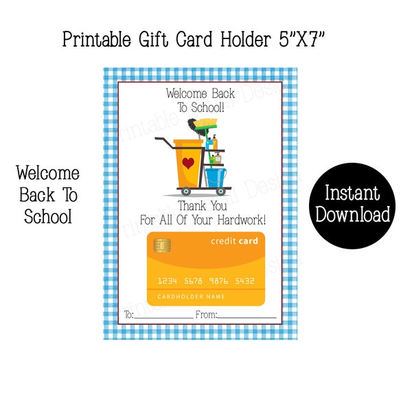 School Custodian Thank You Cards - Etsy