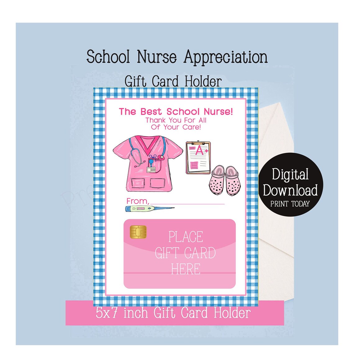 School Nurse Gift Card Holder School Appreciation, Nurse Thank You ...