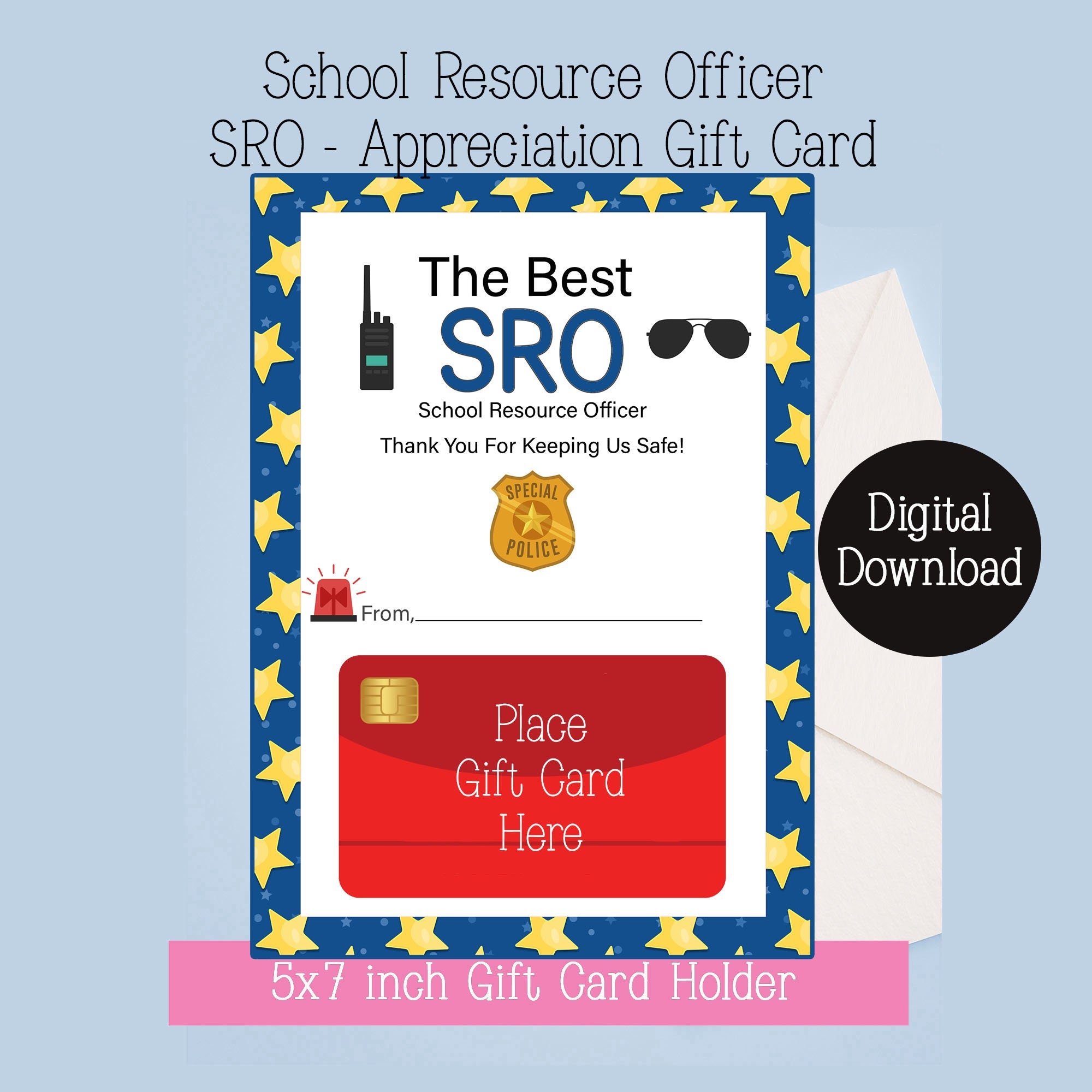 Officer Appreciation Card, Resource Officer Card, Gift for School ...
