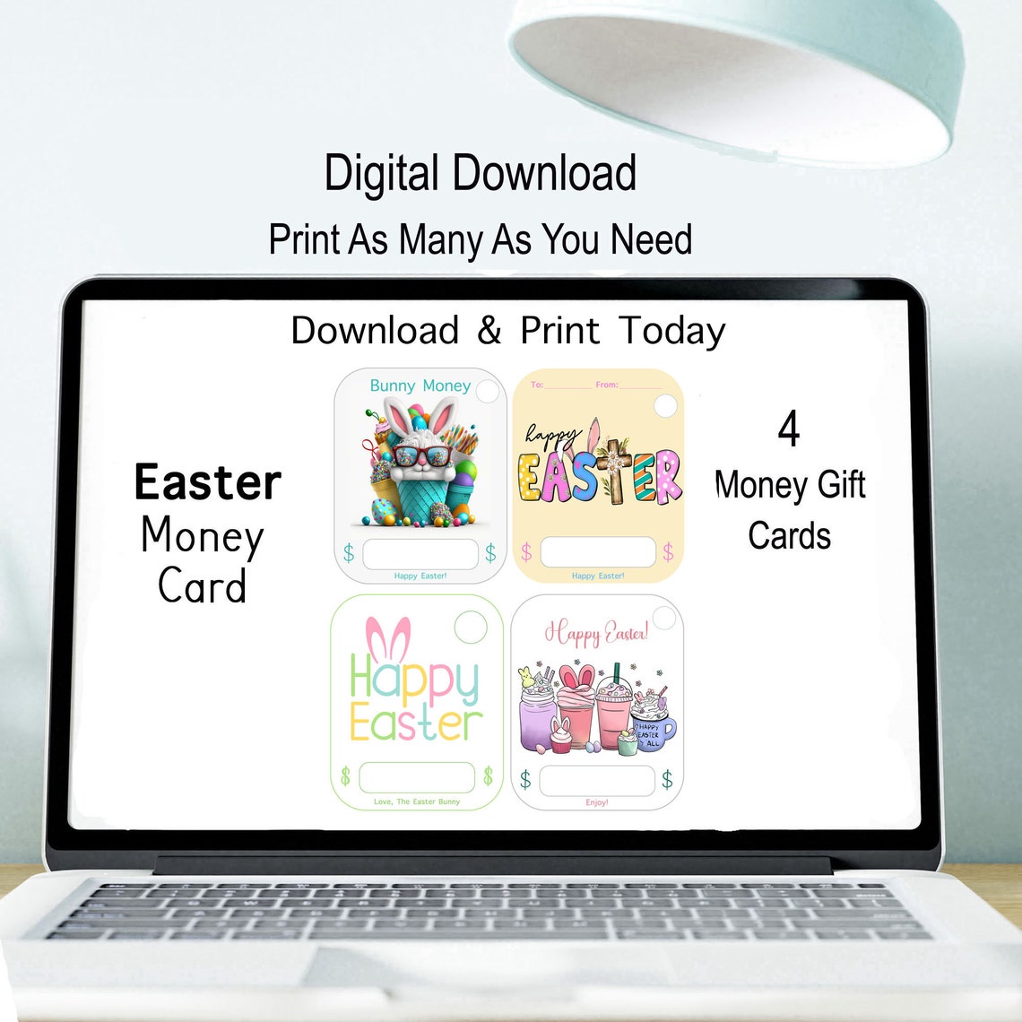 Easter Money Card PDF & PNG, Easter Gift Card, Easter Basket Filler ...