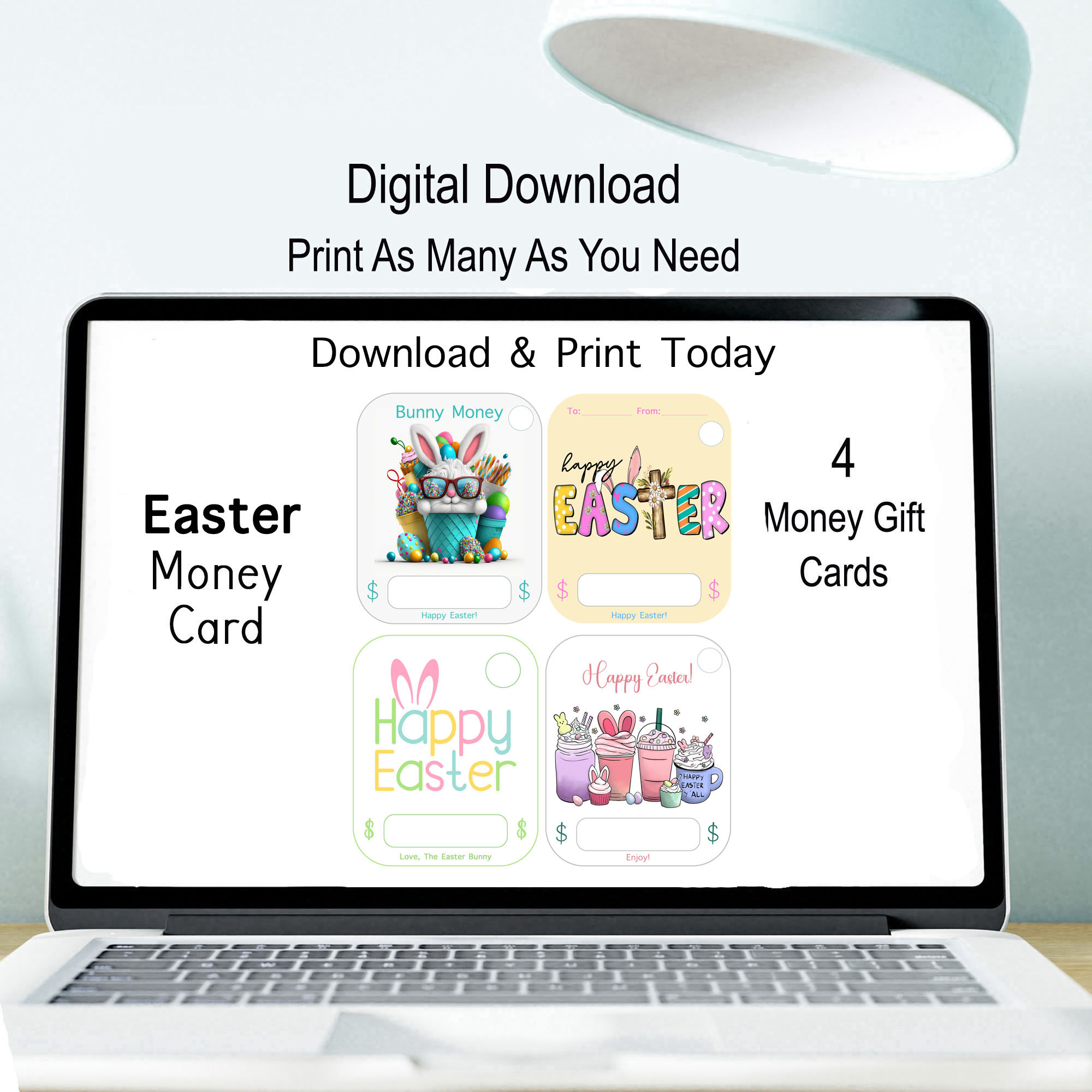 Easter Money Card PDF & PNG, Easter Gift Card, Easter Basket Filler ...