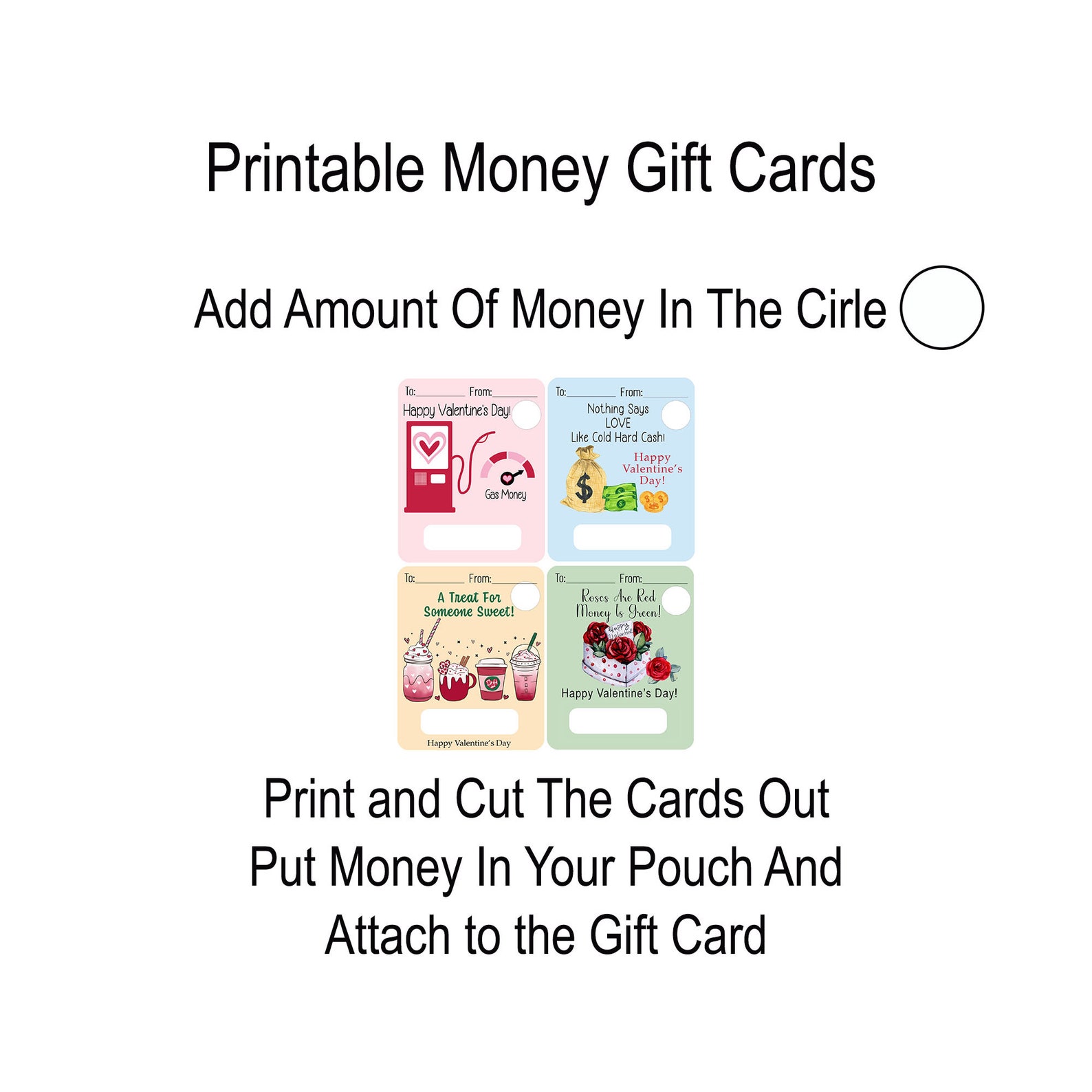 School Printable Money Card, Teacher Gift, SRO Gift, Crossing Guard ...