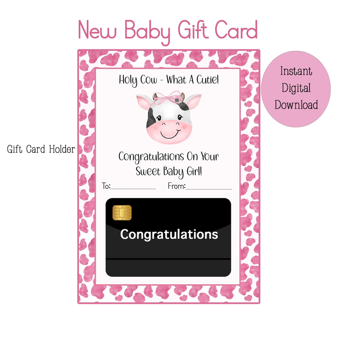 Printable New Baby Gift Card Holder, Congratulations on Your Sweet Baby ...