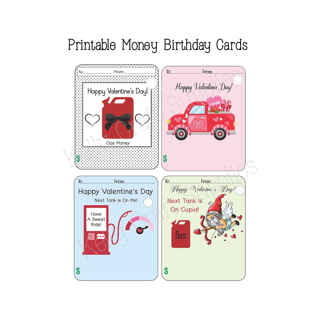 Valentine's Day Money Cards, Printable Card, Money Card, Kid's ...