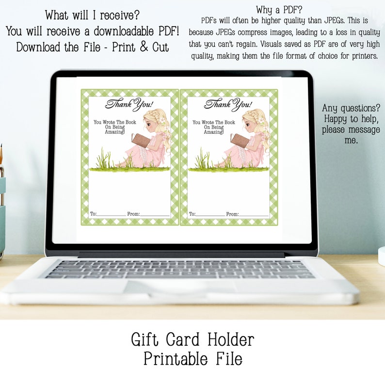 Printable Gift Card Holder Appreciation Gift Amazon Gift - Etsy