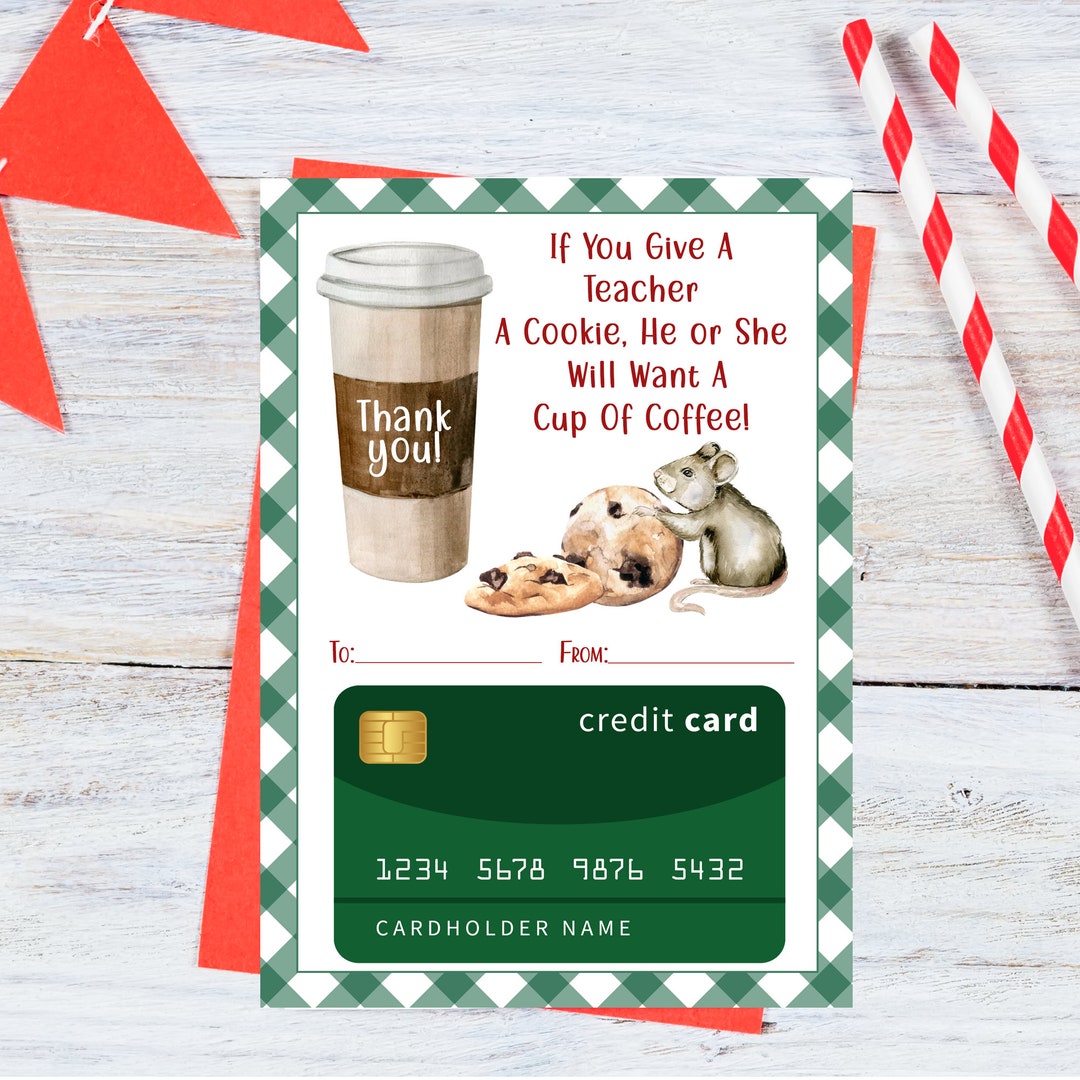 TEACHER APPRECIATION Printable Gift Card Holder, If You Give A Teacher ...
