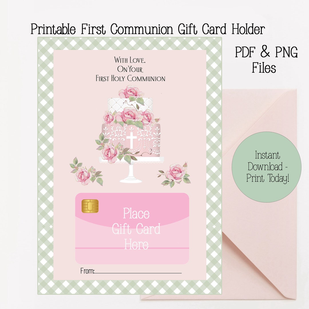 Printable First Communion Card,gift Card Holder, on Your Confirmation ...