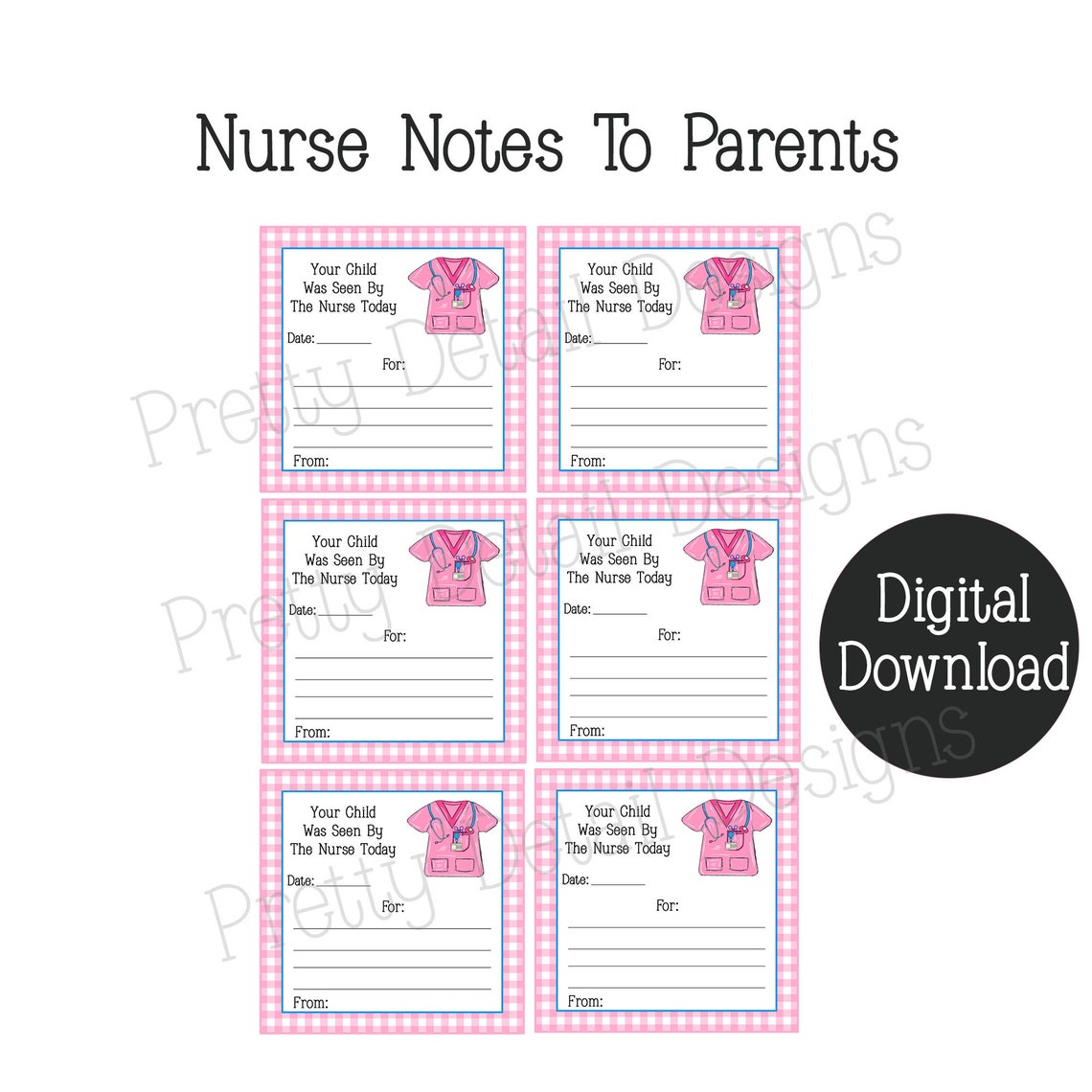 School Nurse Printable, School Nurse Note, School Health Office ...