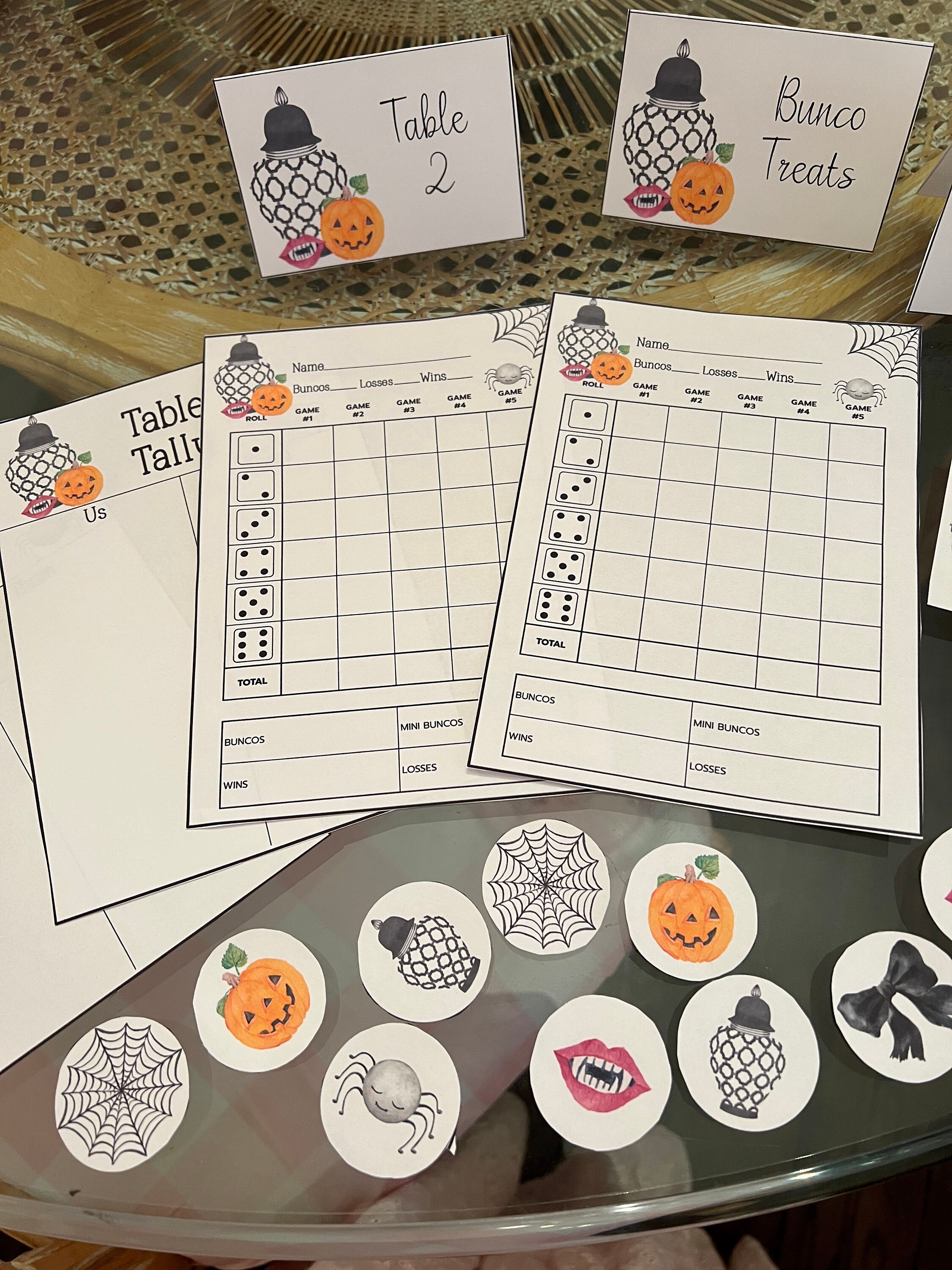 Printable Bunco Bundle Halloween Bunco Scorecard, Score Sheet, Bunko ...