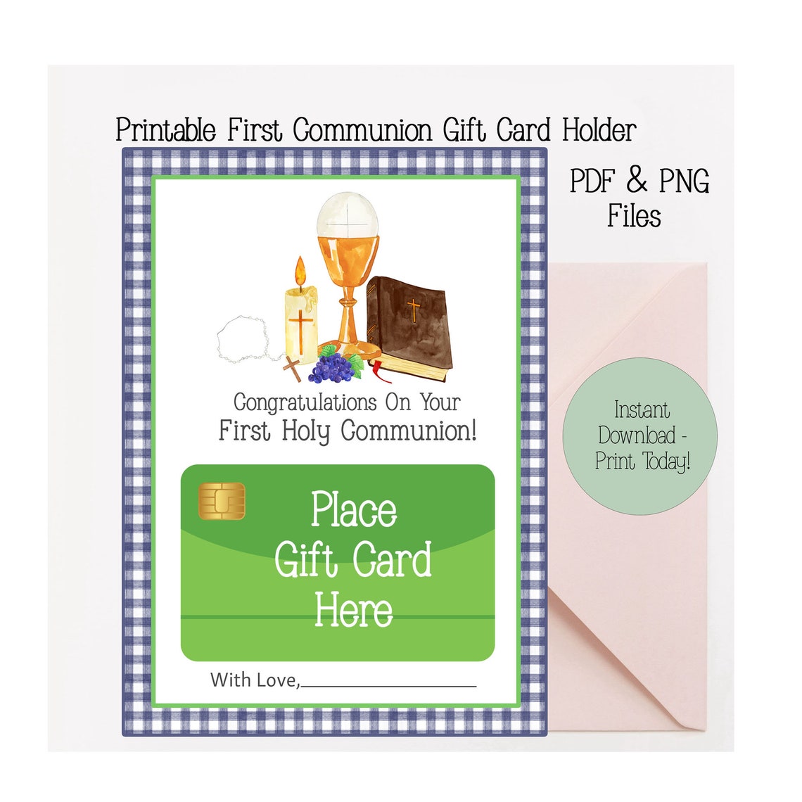 Printable First Communion Card,gift Card Holder, on Your Confirmation ...