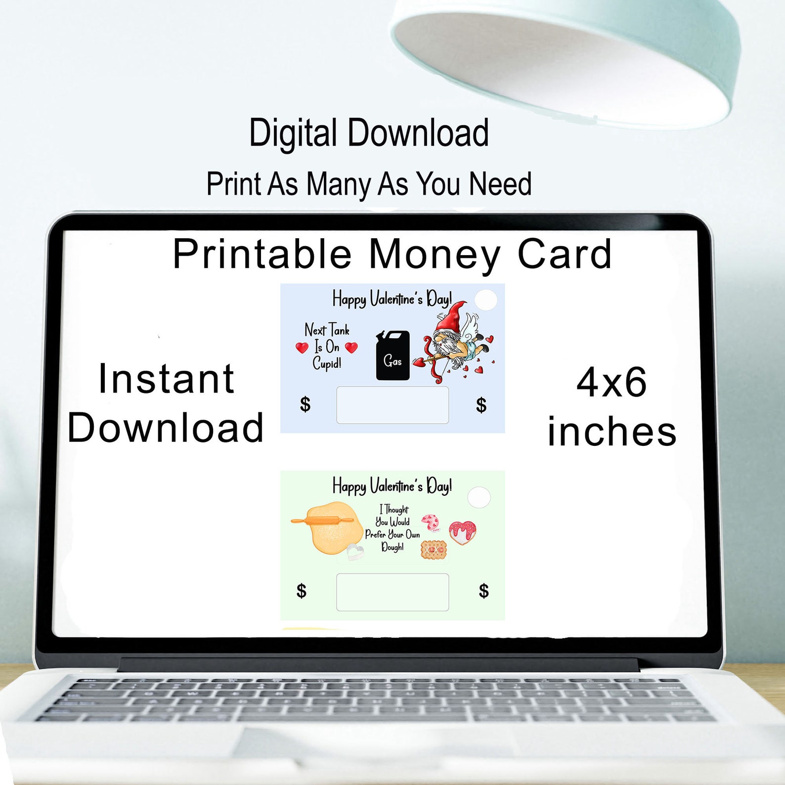 Valentine's Day Money Card PDF, Gift Card, Money Card Template, Gift ...