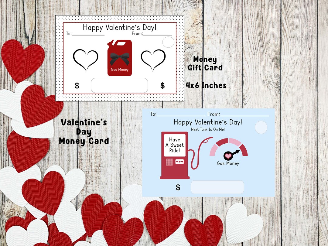 Valentine's Day Money Card PDF, Gift Card, Money Card Template, Gift ...