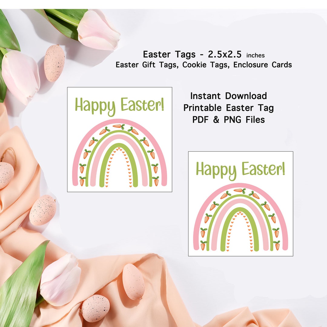 Easter Tags. Easter Tag, Easter Card. Easter Cookie Tags. Printable ...