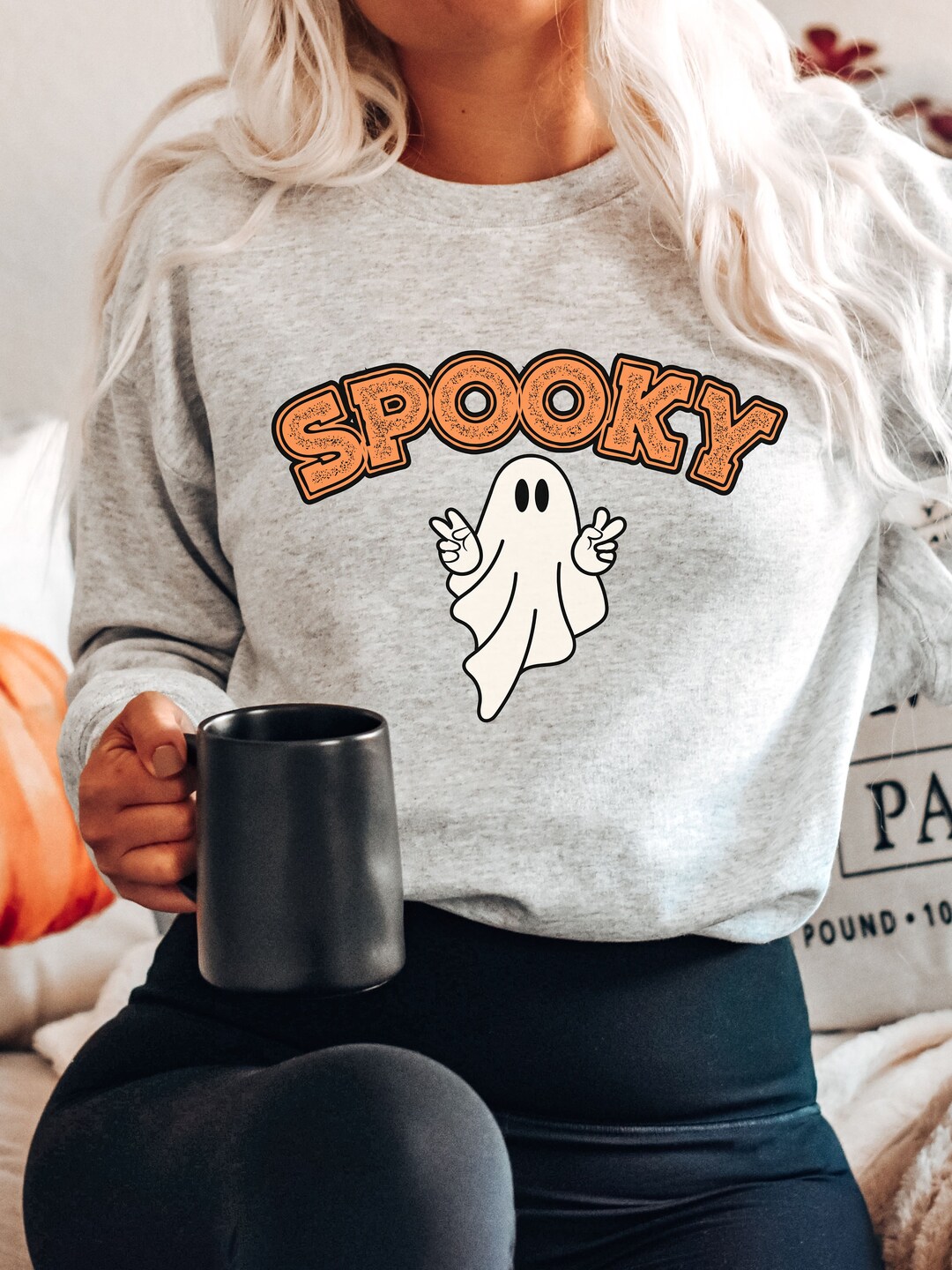 Spooky Sweatshirt, Spooky Season Ghost Sweater, Spooky Vibes Shirt ...